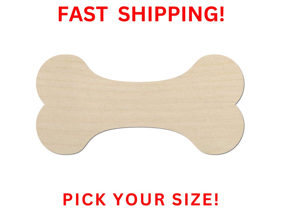 Unfinished Wooden Dog Bone | Dog Bone Cutout | Craft Supplies | Bulk ...