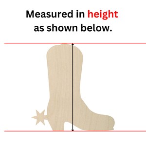 Unfinished Wooden Cowboy Boot Shape | Boot With Spurs Blank Cutout ...