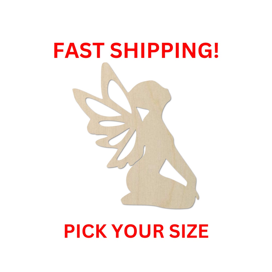 Unfinished Wooden Fairy Shape | Mythical Cutout | Fairy Cut Out ...