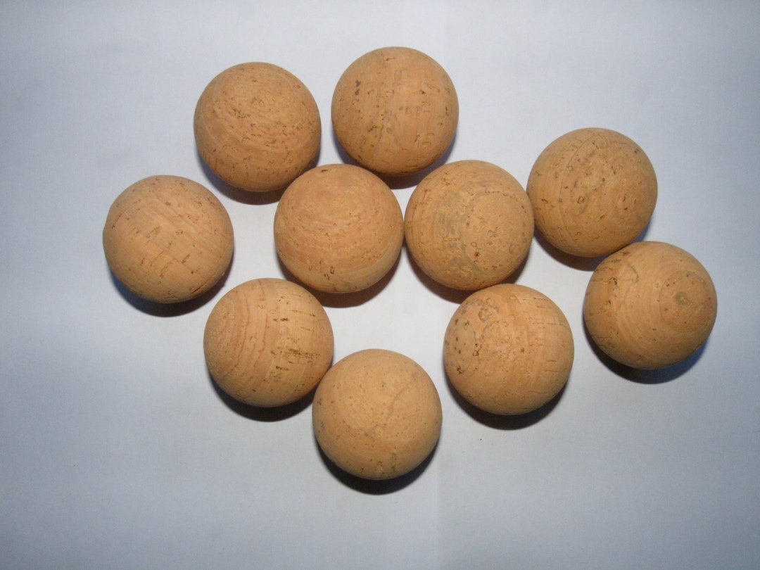 10 Natural Cork Balls 2 " - Etsy