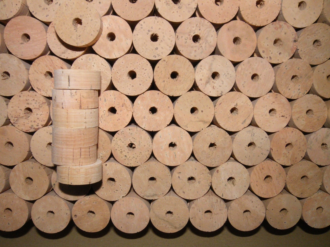 100 Cork Rings 1 1/4"x1/2" Quality Aaa(flor) Bore 1/4" - Etsy