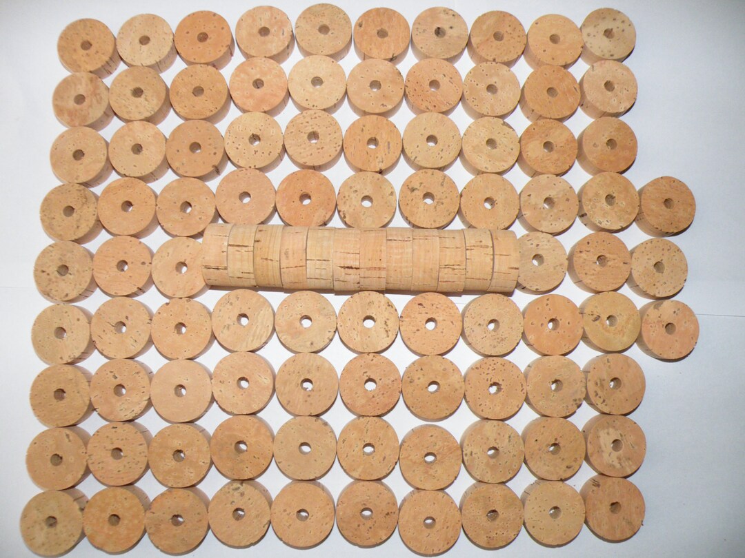 100 Cork Rings 1 1/4"x1/2" Quality AAA Bore 1/4" - Free Ship Worldwide ...