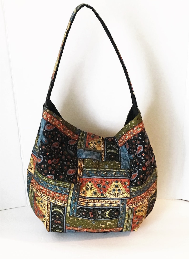 Paisley Patchwork Hobo Bag: Boho Shoulderbag, Big Tote - Etsy