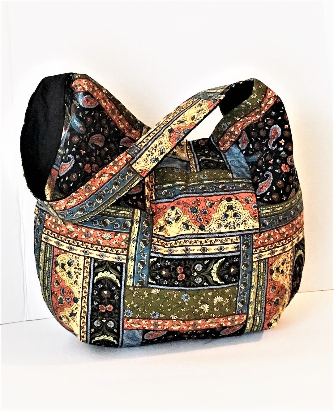 Paisley Patchwork Hobo Bag: Boho Shoulderbag, Big Tote - Etsy