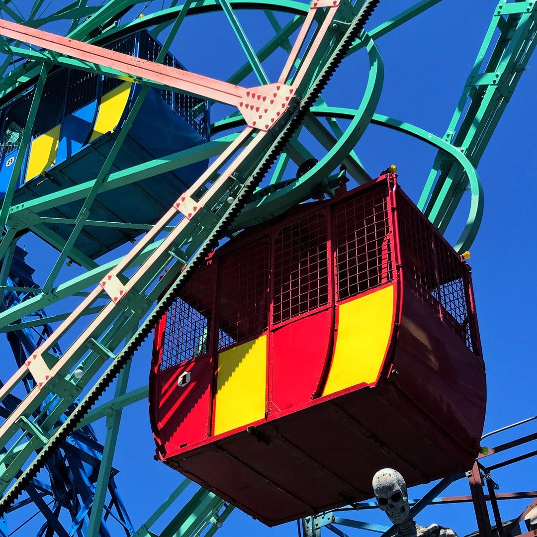 Coney Island Wonder Wheel Ride Metallic Photographic,exciting Scary ...