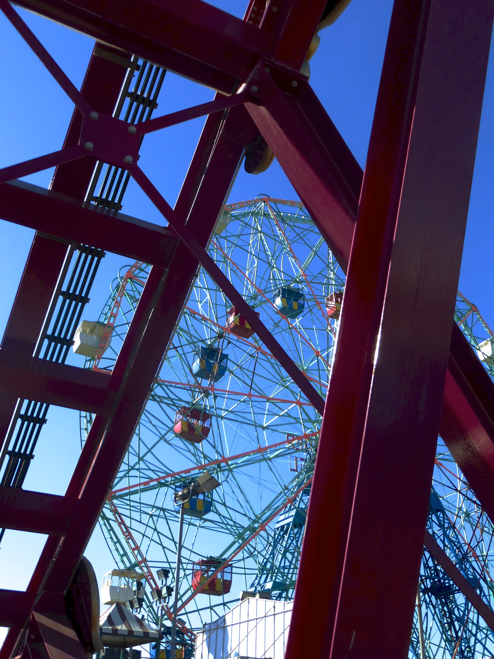 Wonder Wheel Coney Island Metallic Print, Luna Park Amusement Ride ...