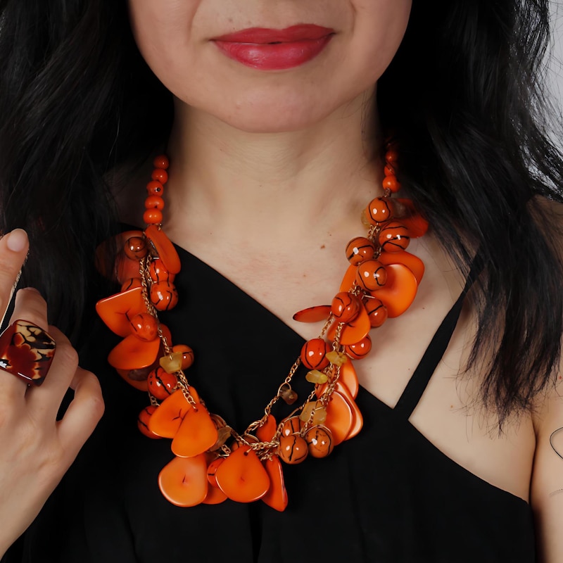Orange Necklace - Etsy