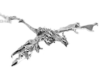 Flying Dragon Necklace Fantasy Jewelry Dragon Jewelry | Etsy