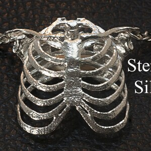 Bone Jewelry * Human Rib Cage Necklace * Ribcage Pendant Human Ribcage ...