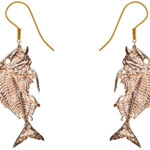 Porgy Fish Skeleton Earrings Porgy Earrings Fish Earrings Fish Skeleton ...
