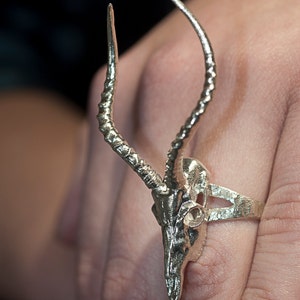 Impala Skull Ring Impala Skull and Horn Ring - Etsy