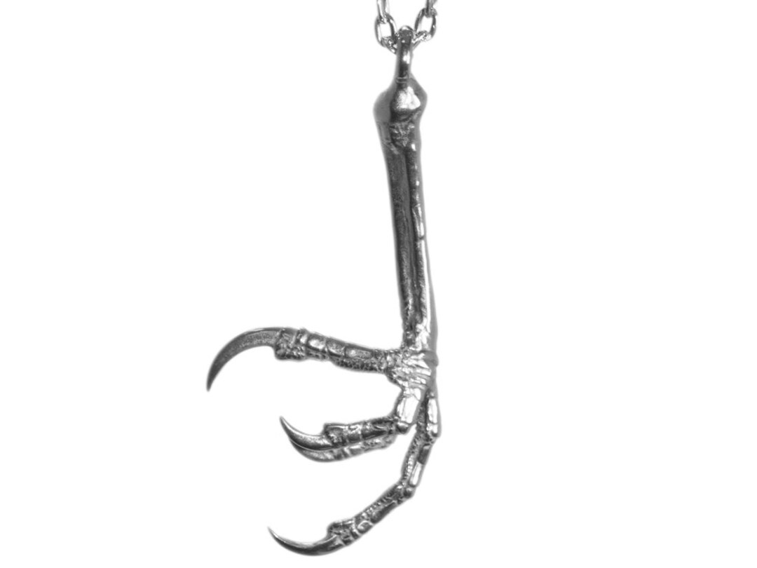 Sterling Silver Bird Claw Necklace Silver Bird Jewelry Talon Pendant - Etsy