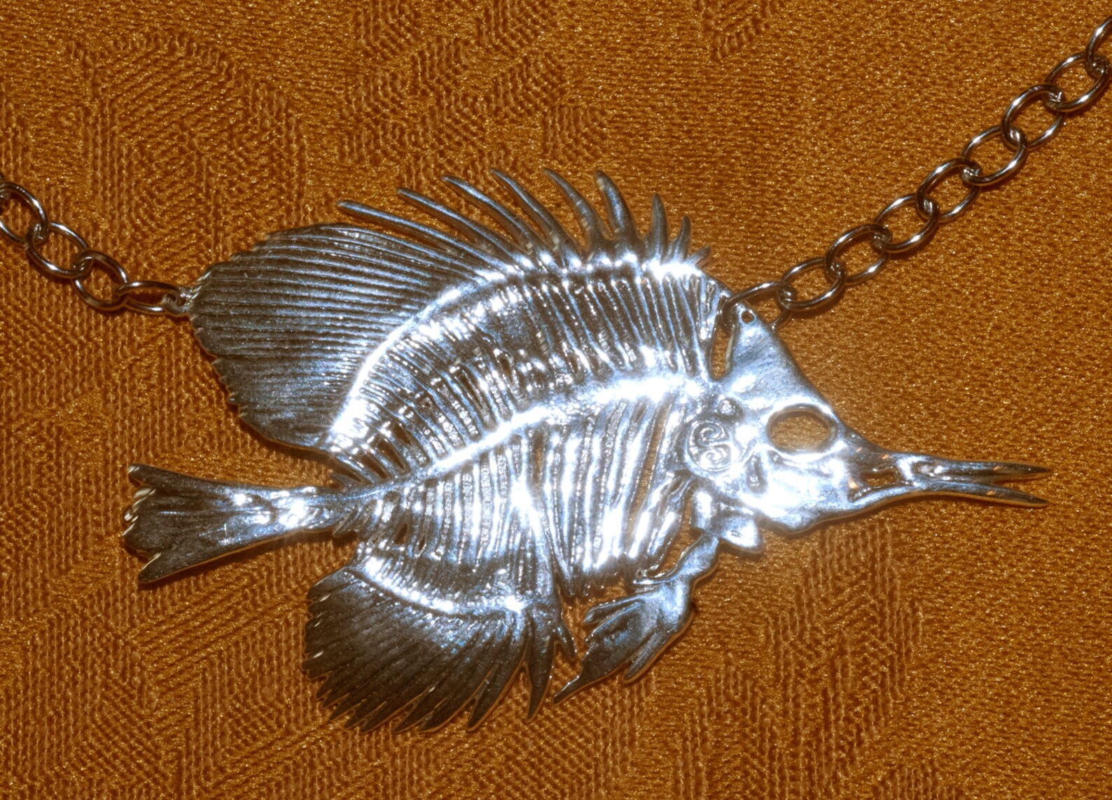 Fish Skeleton Necklace Butterfly Fish Pendant Fish Jewelry - Etsy