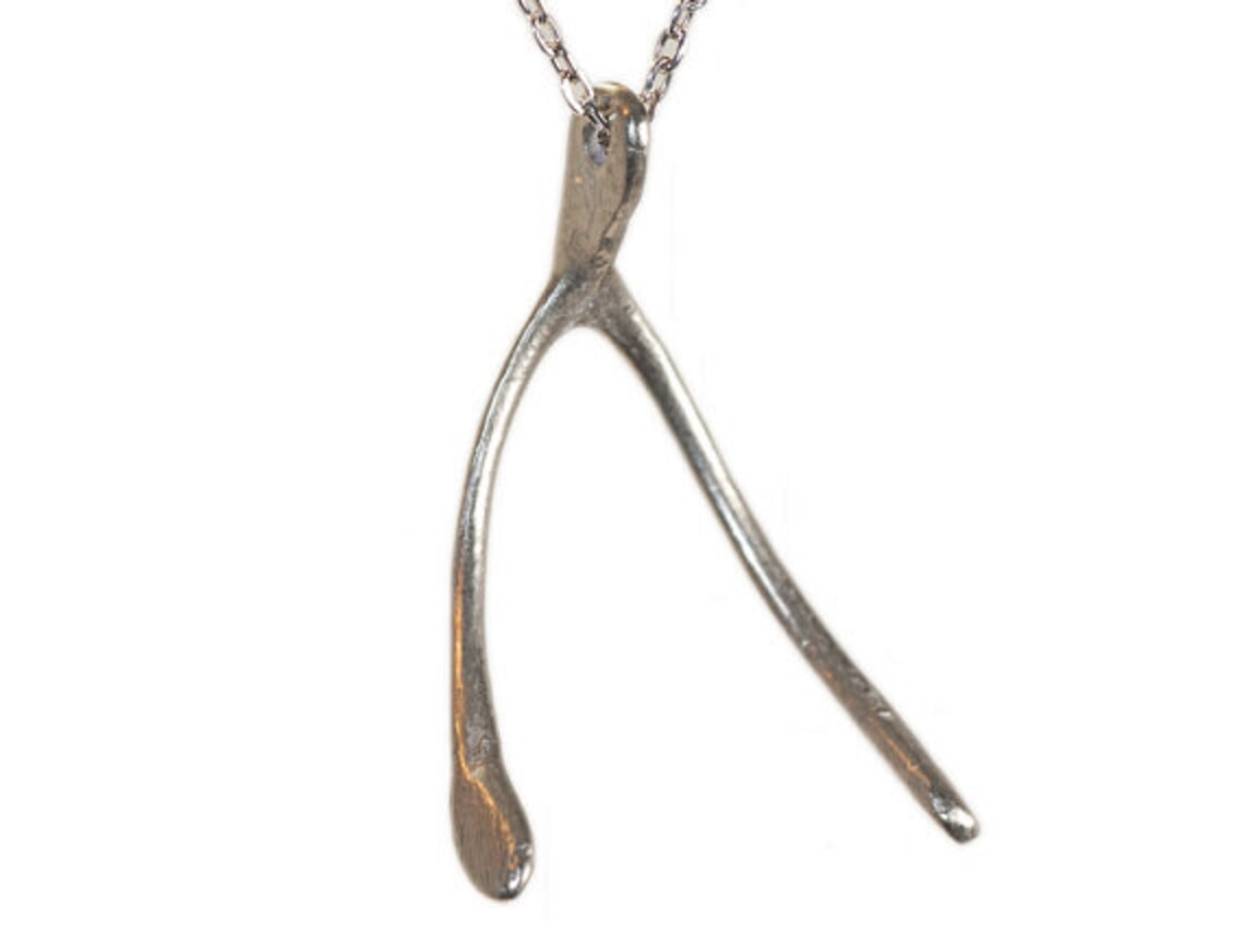 Wishbone Necklace Furcula Bone Pendant Wishbone Jewelry Bronze - Etsy