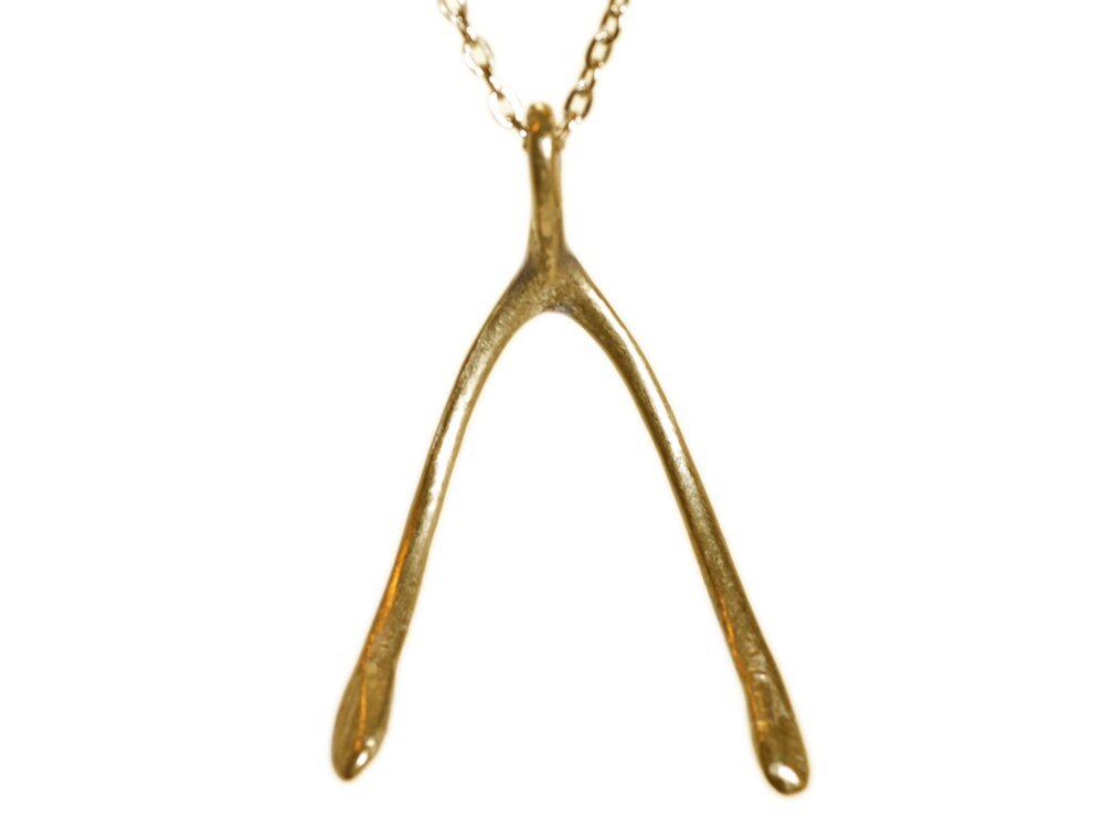 Wishbone Necklace Furcula Bone Pendant Wishbone Jewelry Bronze - Etsy