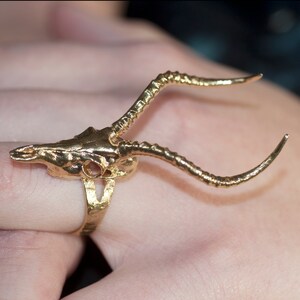 Impala Skull Ring Impala Skull and Horn Ring - Etsy