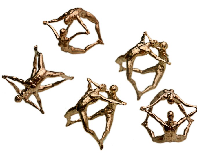 3D Printed Pendant Necklace "joy" Human Figures Joy Acrobat 3D Printed ...