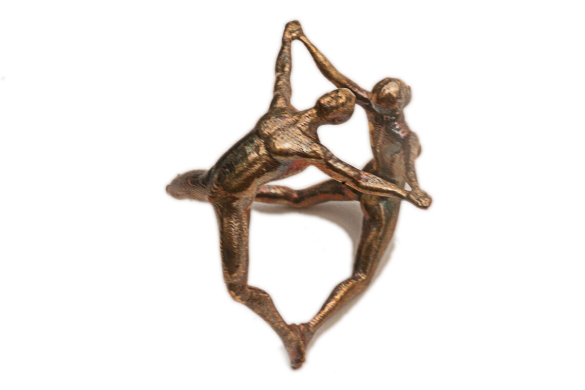 3D Printed Pendant Necklace joy Human Figures Joy | Etsy