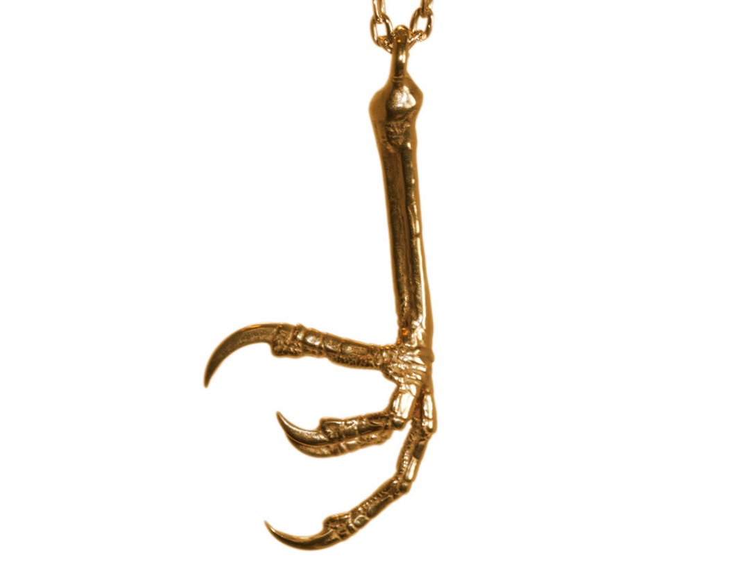Bird Foot Necklace Bronze Talon Bird Claw Jewelry Animal Talon - Etsy