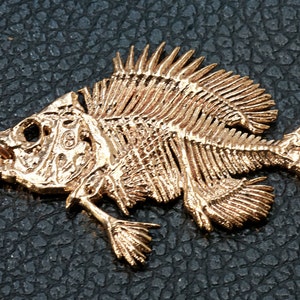 Bluegill Fish Skeleton Pendant | Bluegill Necklace | Fish Necklace ...