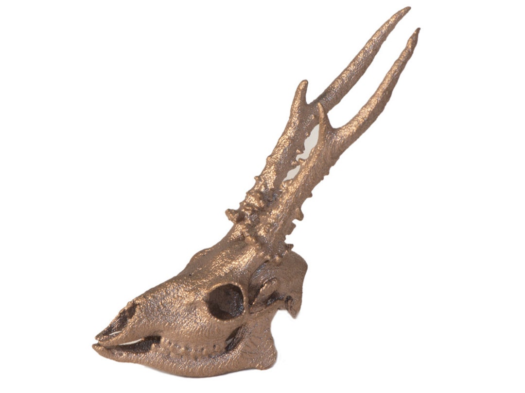 Steel Deer Statue 3D Printed Skull Stainless Steel Deer Art - Etsy