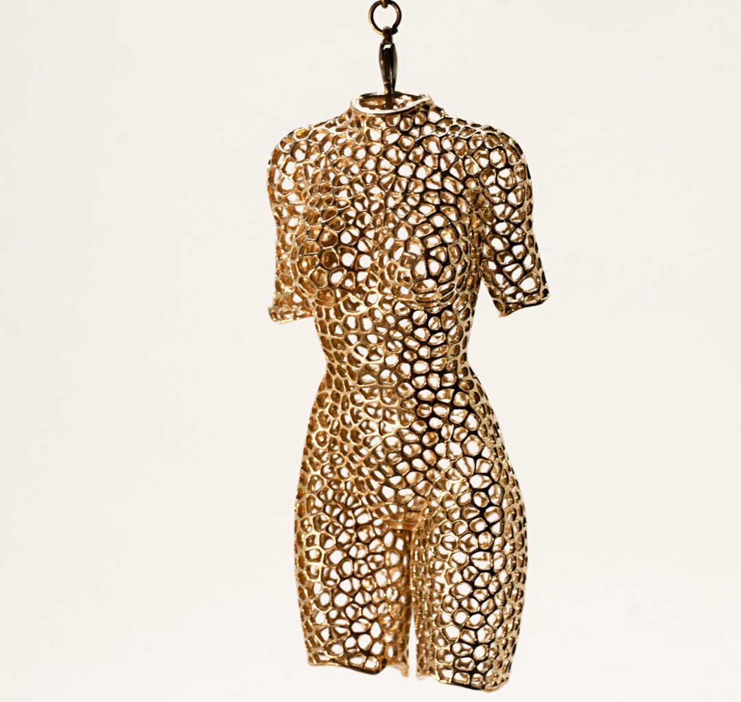 3D Printed Pendant Necklace Woman Female Torso Human - Etsy