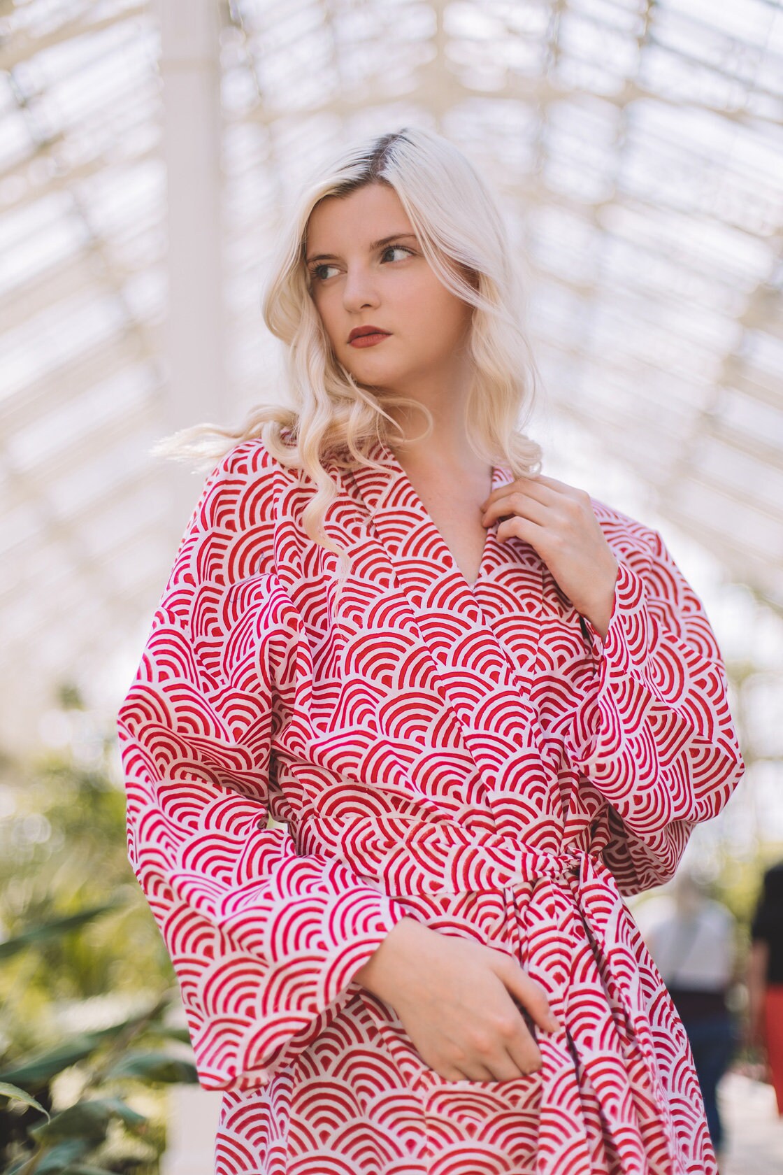 Women's Kimono Robe Cotton Dressing Gown Boho Cotton | Etsy