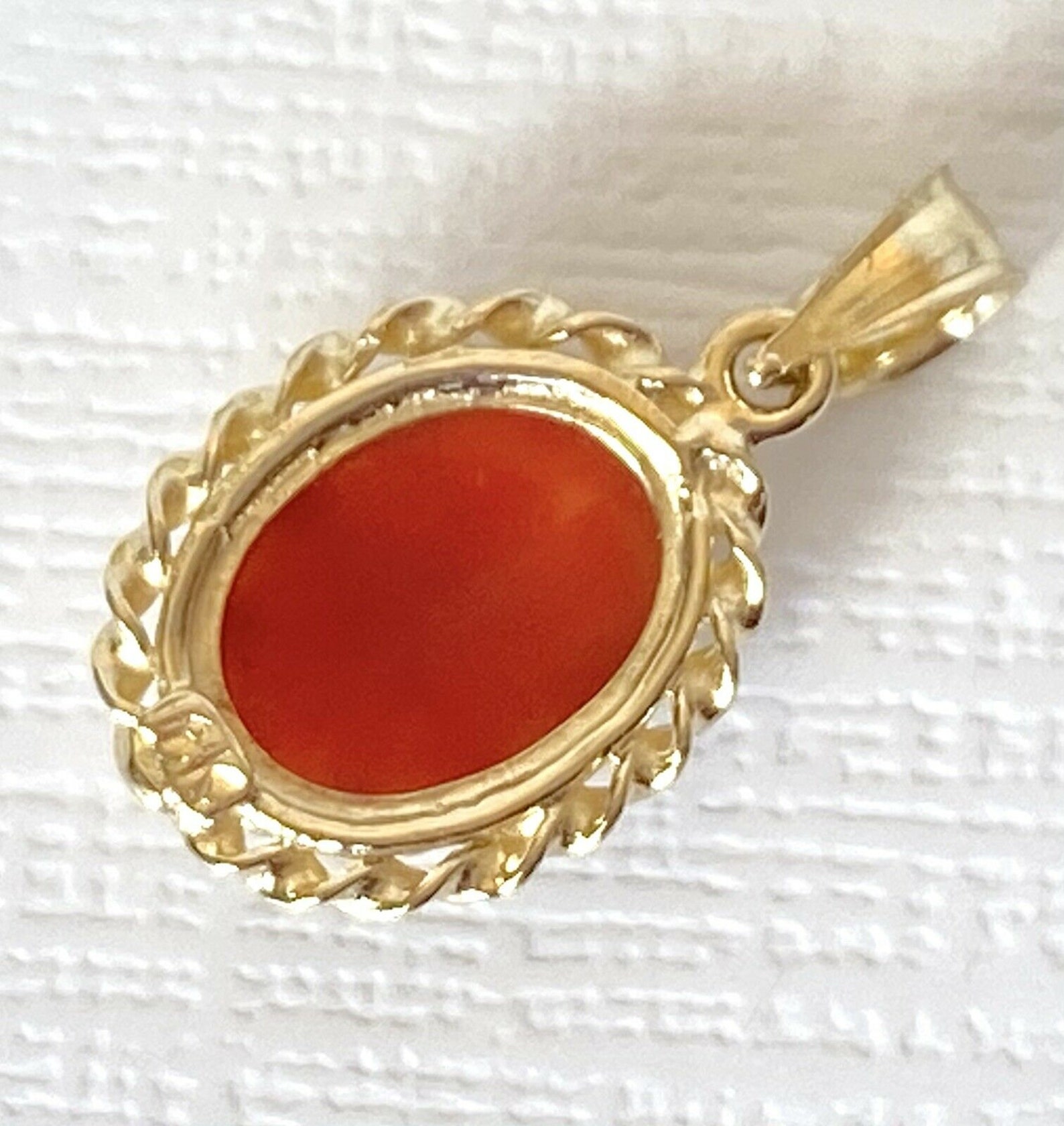 Sm Untreated Mediterranean Red Coral and 14k Yellow Gold | Etsy