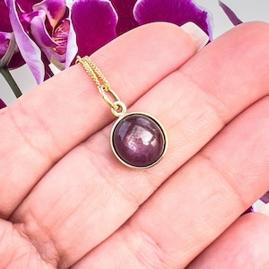 Genuine Star Ruby Solid 14K Yellow Gold Pendant, Newly Handcrafted - Etsy