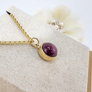 Genuine Star Ruby Solid 14K Yellow Gold Pendant, Newly Handcrafted - Etsy