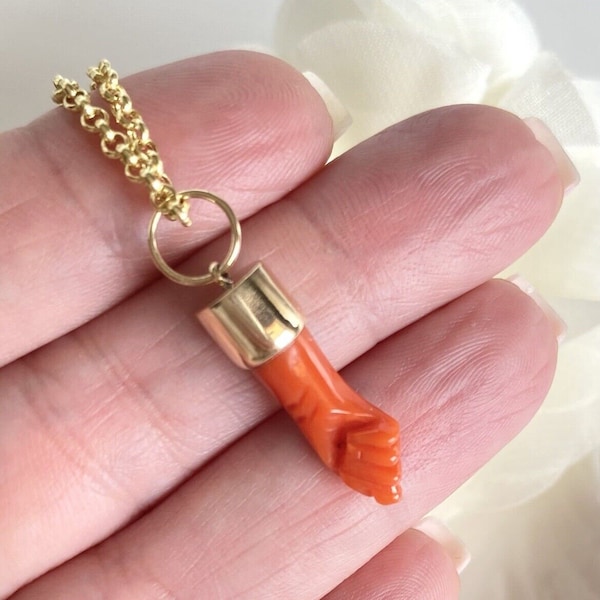 Figa Red Coral Hand - Etsy