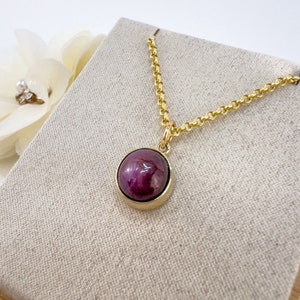 Genuine Star Ruby Solid 14K Yellow Gold Pendant, Newly Handcrafted - Etsy