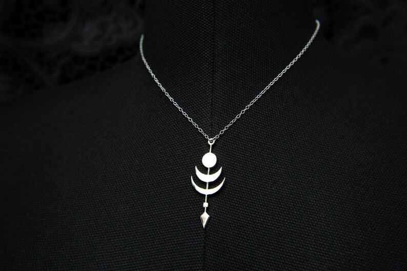 Cosmic Twilight silver moon sun and arrow pendant with | Etsy