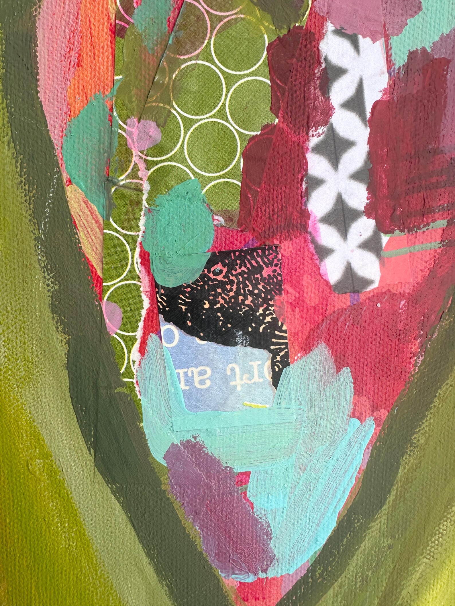8x10" Original Heart Art, Love Replay, Painting, Abstract Heart, Mixed ...