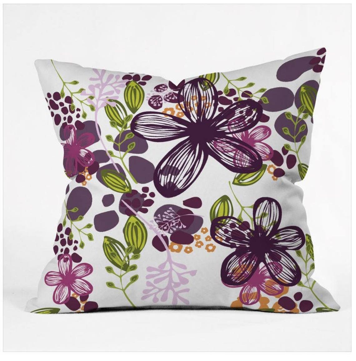 Throw Pillow, Floral, Flowers Design, Home Decor, Couch, Bed, Bedroom ...