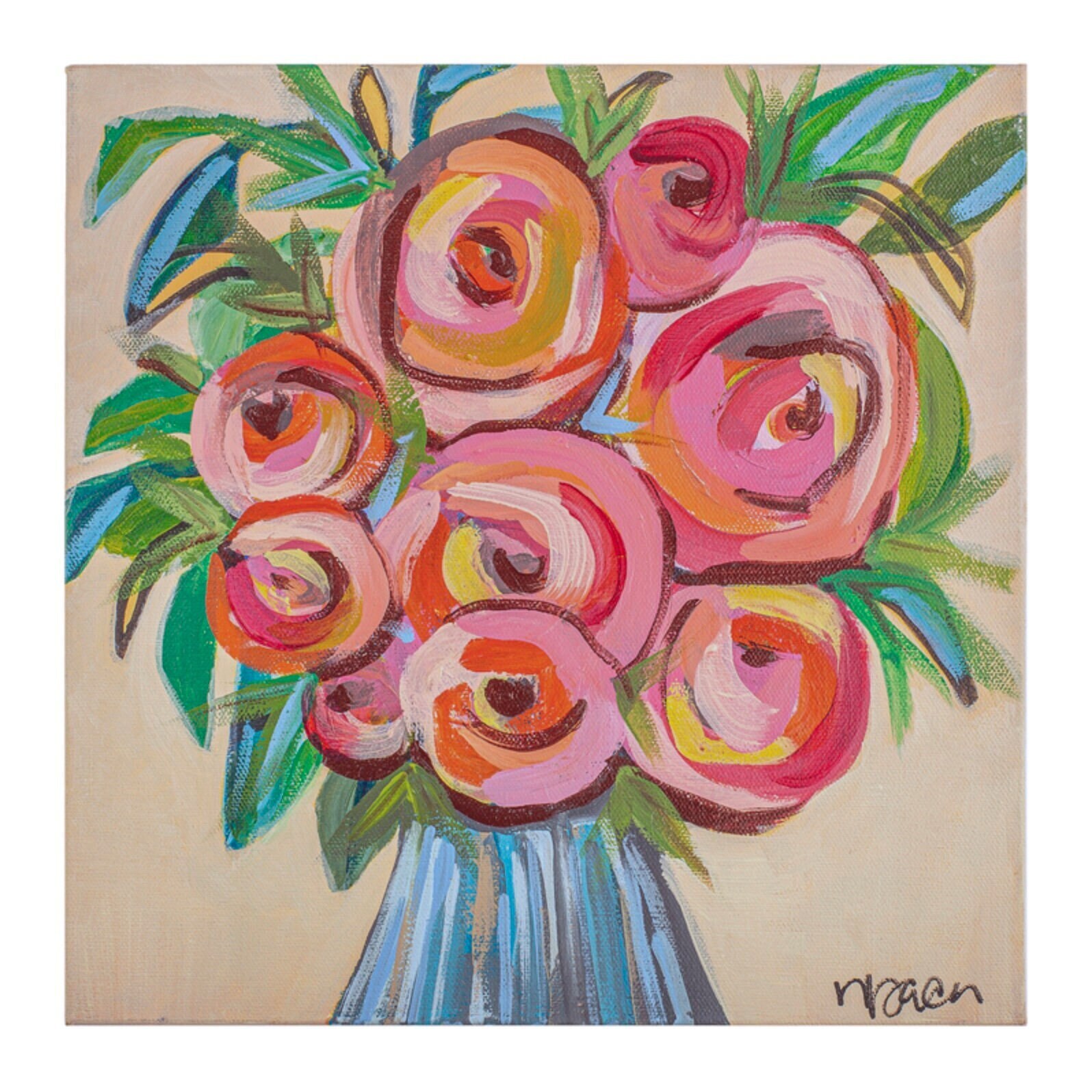 Art Print, Abstract Floral, Still Life, Flower Art, Flowers Vase ...