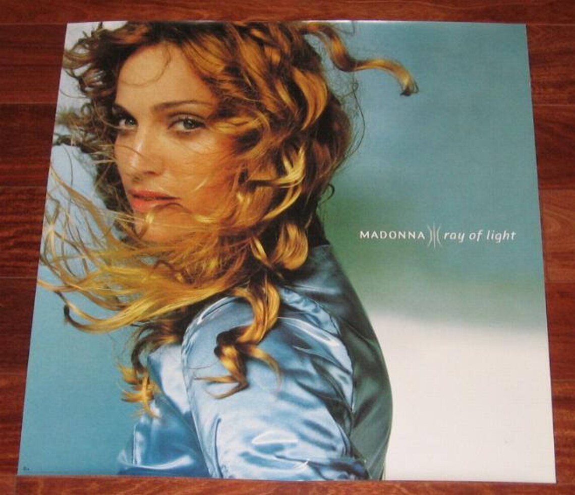 Madonna Rare RAY OF LIGHT Original 1998 Album Cover Promotional Poster ...