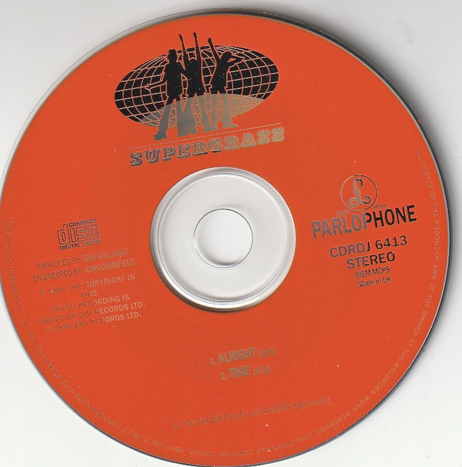 Supergrass Alright / Time 1995 UK Import Promo CD Single in | Etsy