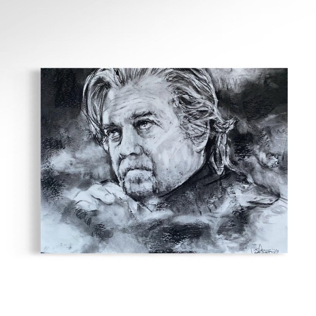 Steve K Bannon: Original Charcoal Portrait Drawing (9” X 12”) - Etsy