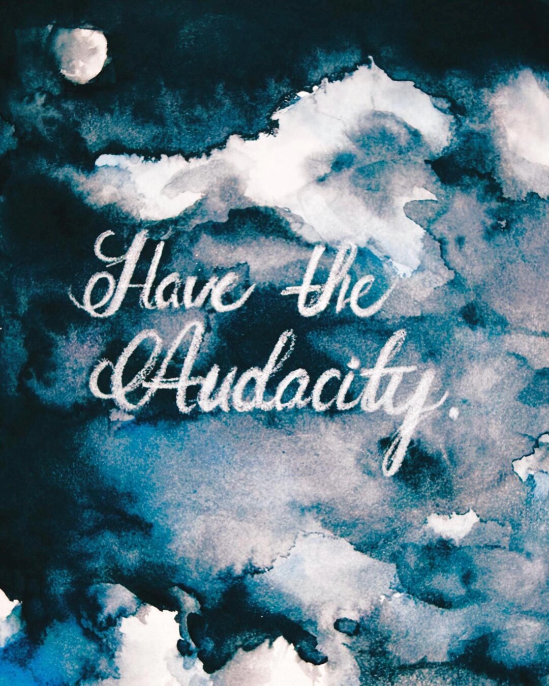 ORIGINAL PAINTING Audacity Sky Quote Watercolor Painting: (4x6) - Etsy