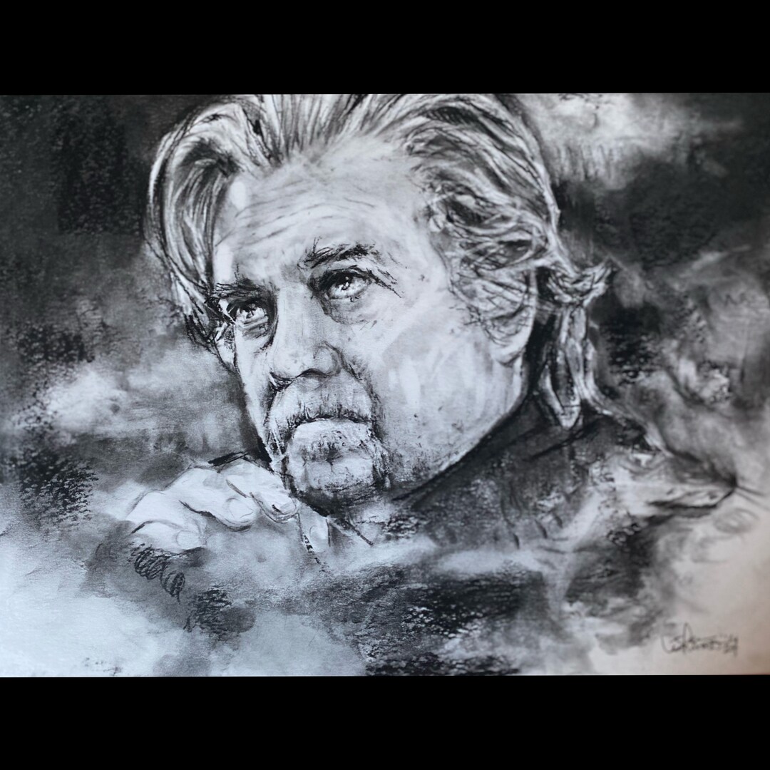 SEE What You See, Steve K Bannon, 9” X 12” Original Charcoal Drawing - Etsy