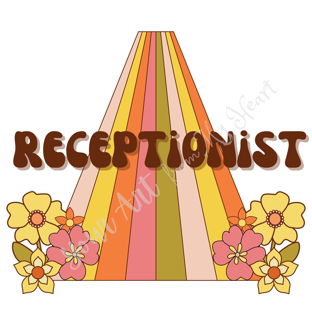 Receptionist Print, SVG PNG DXF, Teacher Appreciation, File for ...