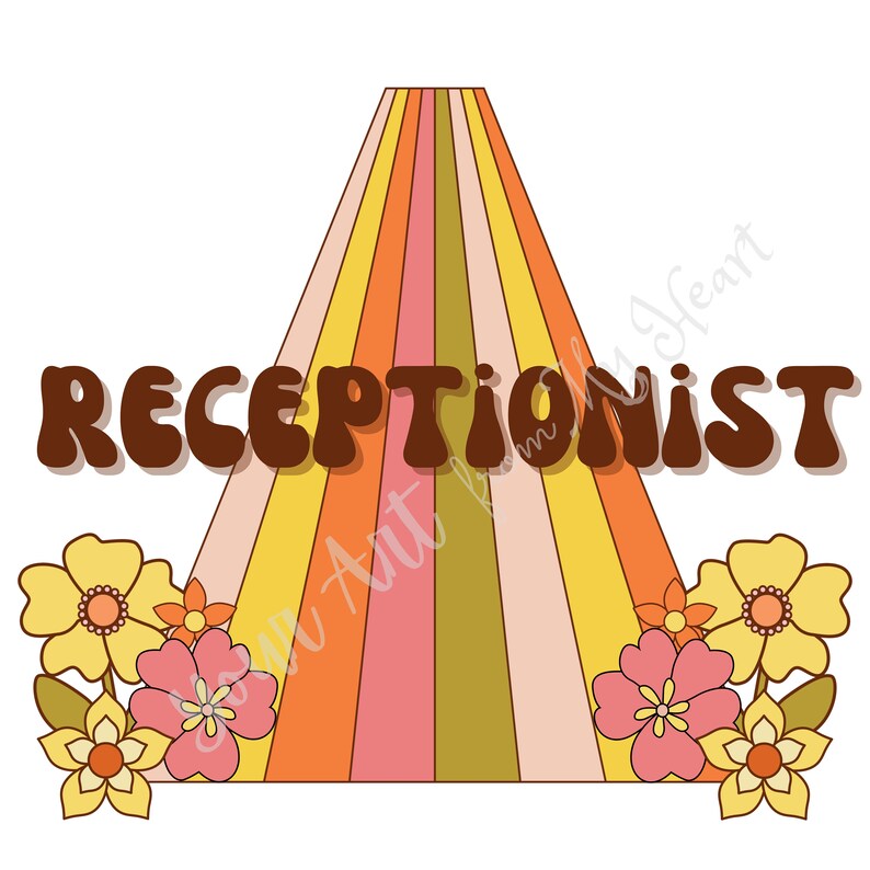 Receptionist Print SVG PNG DXF Teacher Appreciation File - Etsy