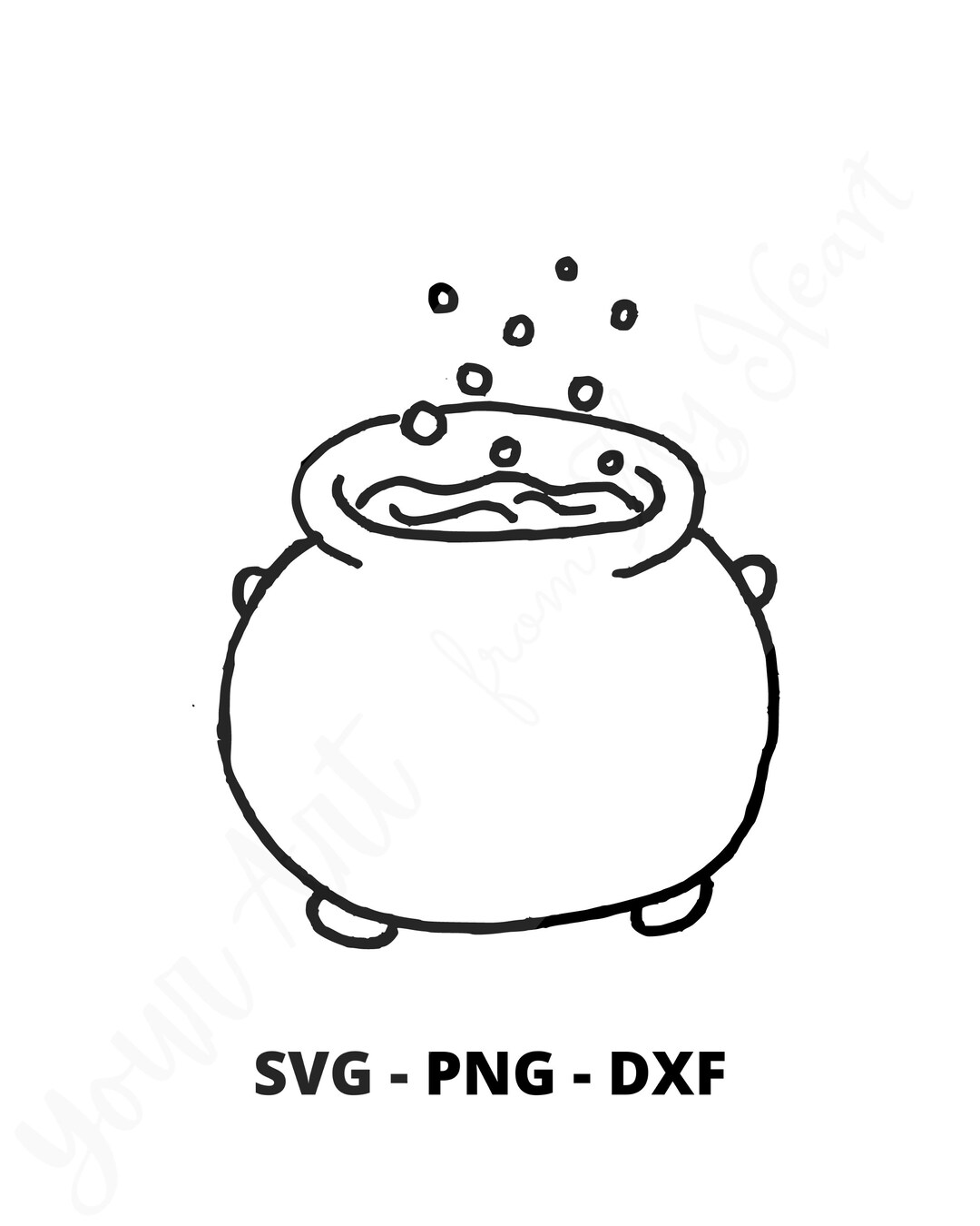 Cauldron SVG PNG DXF File, Halloween Printable Art, Cauldron Print ...