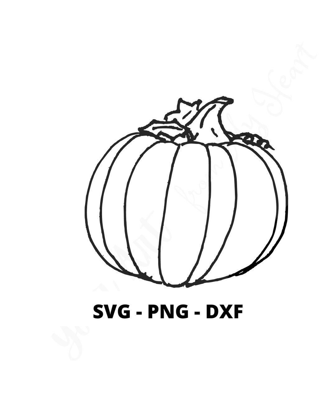 Pumpkin SVG PNG DXF File, Fall Art, Printable Pumpkin Art, Pumpkin ...