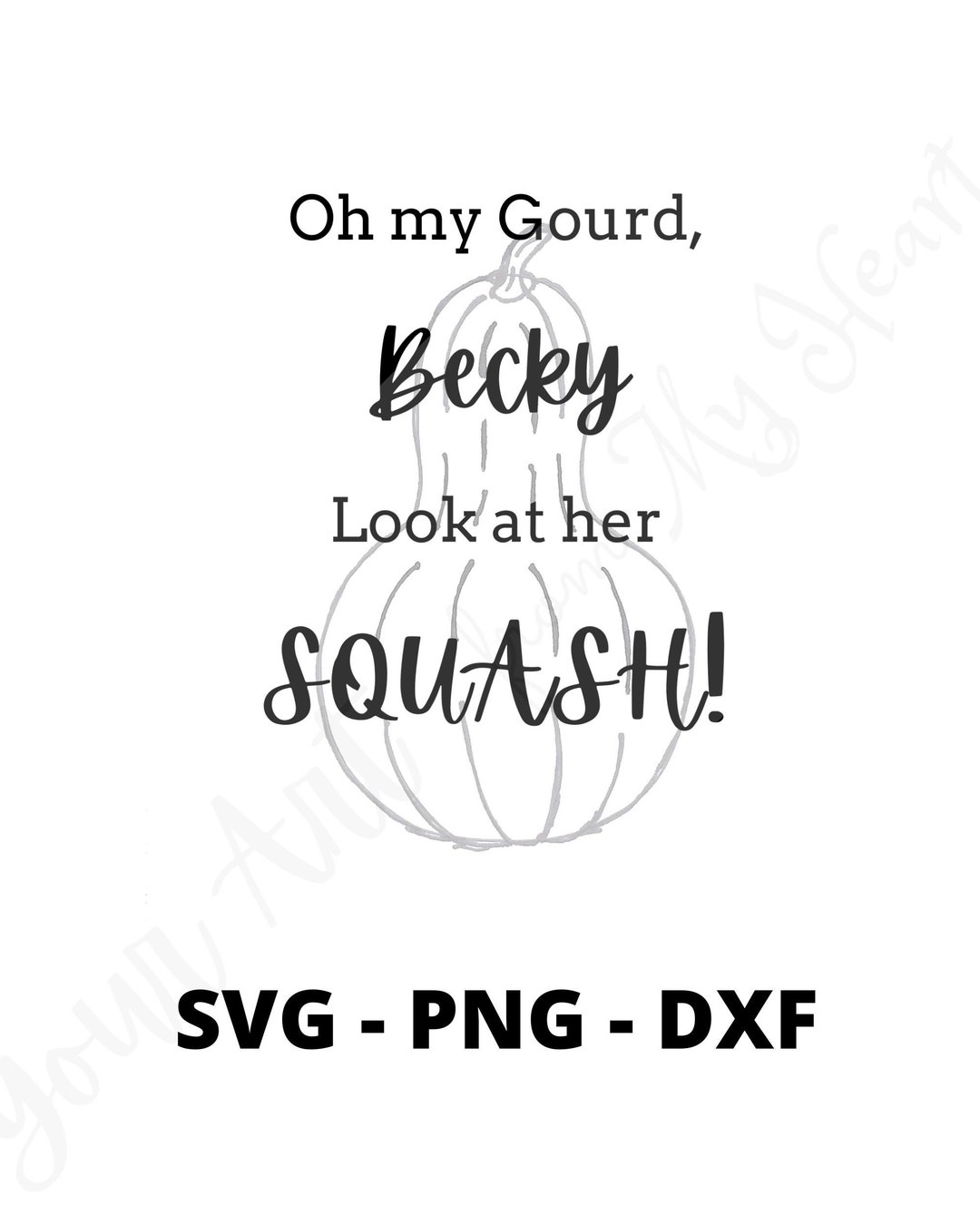 Squash Printable, Funny Fall Printable, Fall PNG, SVG, DXF, Fall Decor ...