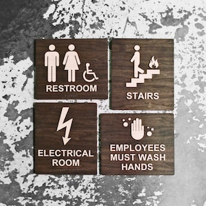 Custom Wood Office ADA Signs - ANY 2+ Signs - Includes Grade 2 Braille ...