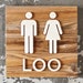 Barnwood Bathroom Rustic Loo Sign Restroom Signage 9 - Etsy