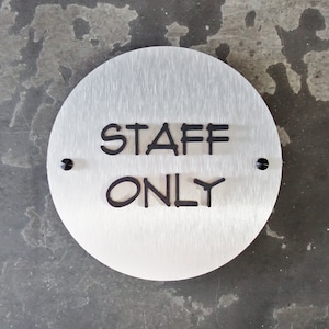 Metal Staff Only Private Sign - Keep Out Employees Only - 9" X 9" Size ...