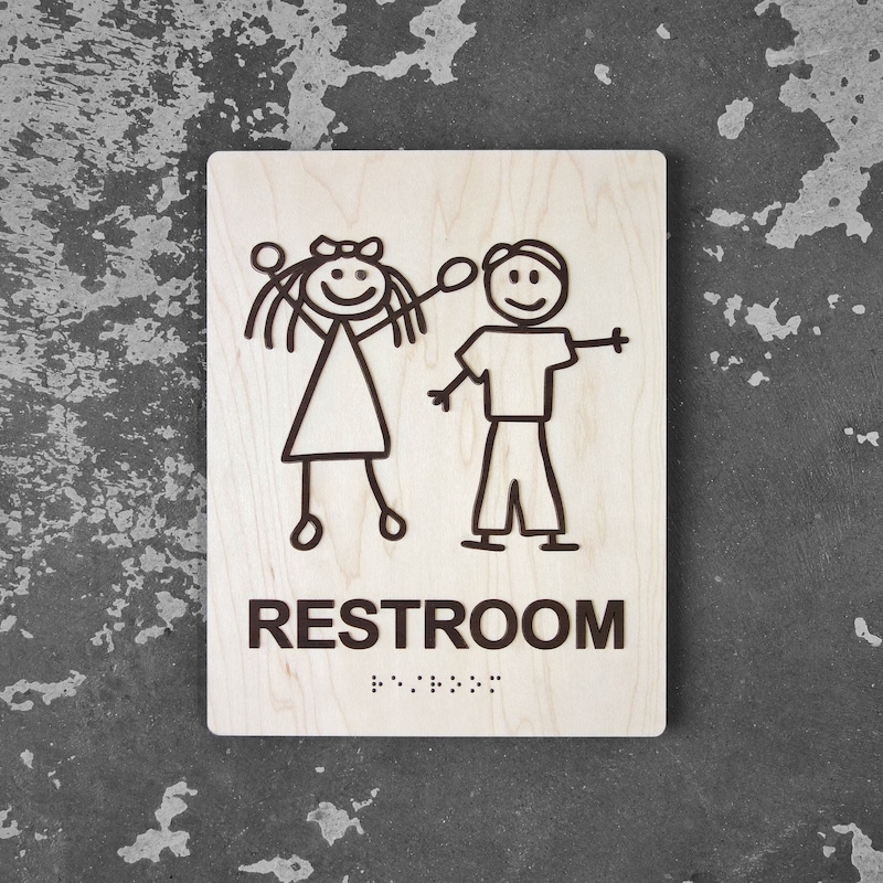Boys Bathroom Sign - Etsy